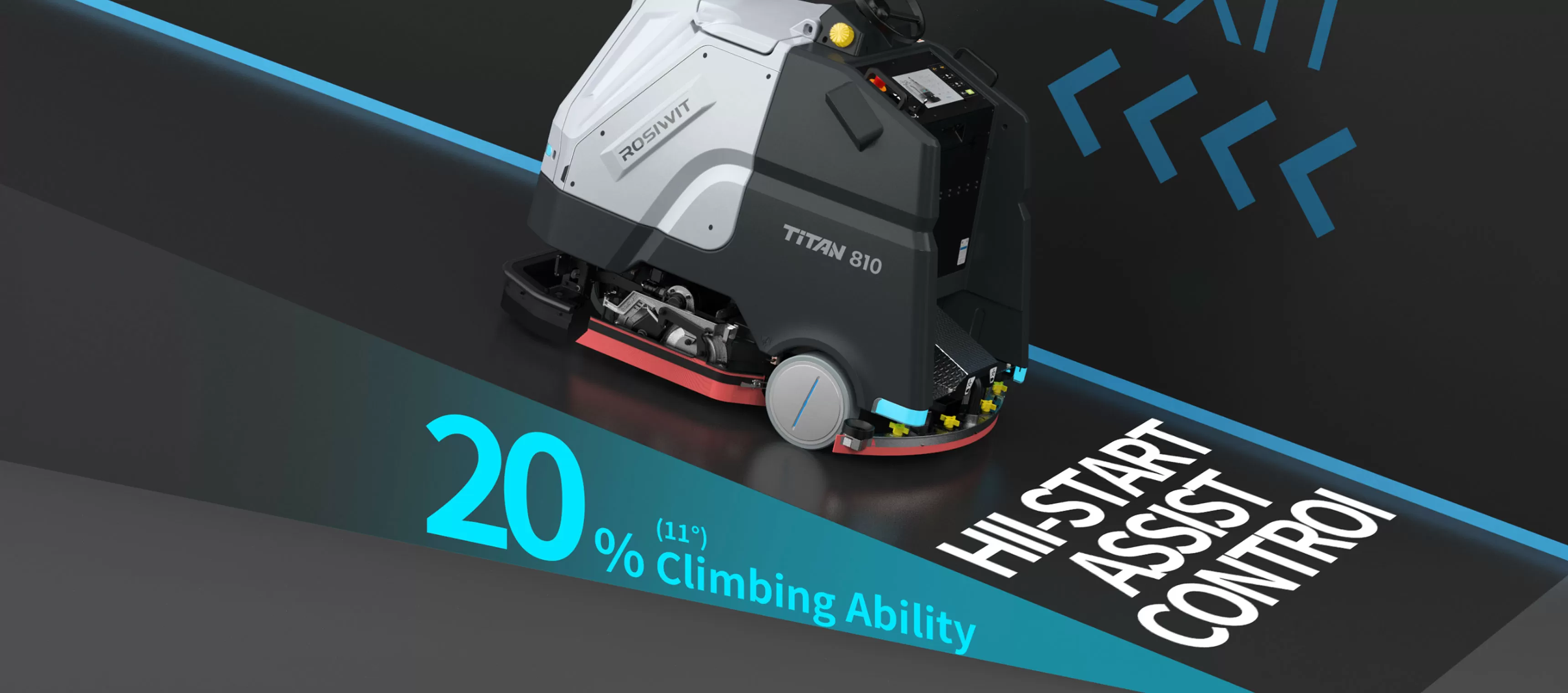 Titan 810 - Industrial Robotic Floor Scrubber & Cleaner Machine | Rosiwit